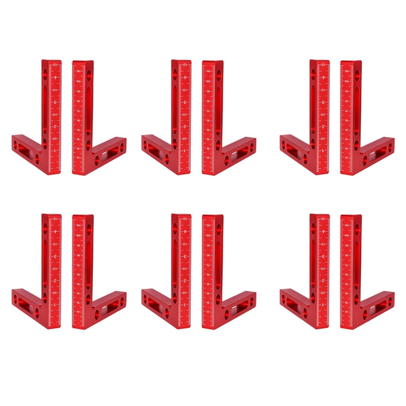 12 Pcs Aluminium Alloy 90 Degree Positioning Squares Right Angle Clamps ...