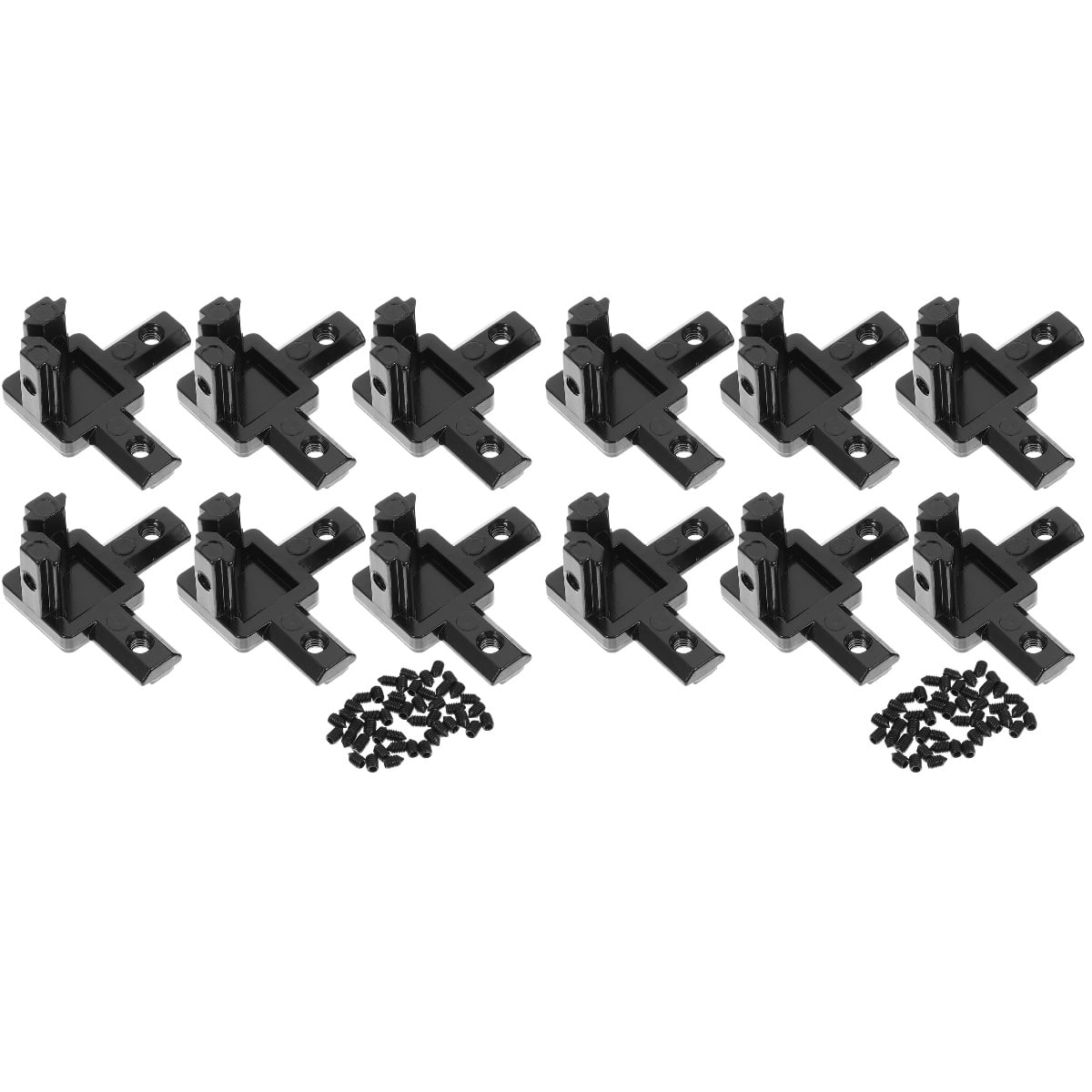 12 Pcs Aluminum Extrusion Connector Black Stand Right Angle Bracket ... 12 Pcs Aluminum Extrusion Connector Black Stand Right Angle Bracket ...