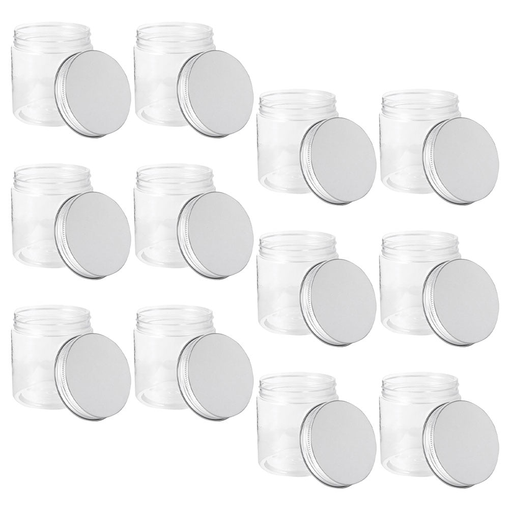 12 Pcs Aluminum Lid Jars Glass Canister with Container Small Multi ...