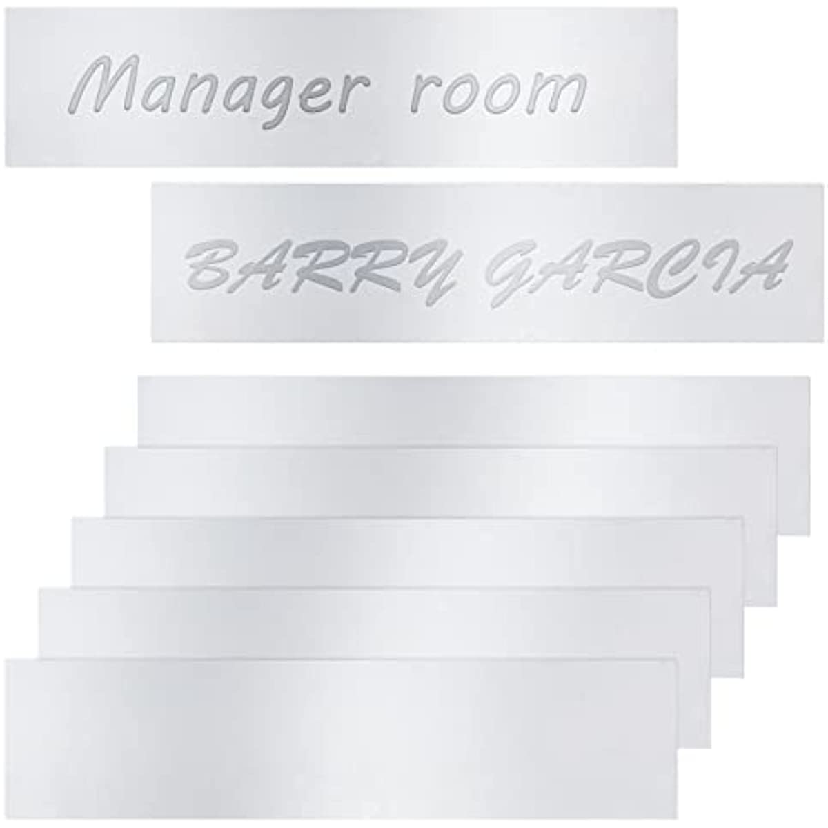 12 Pcs Aluminum Office Nameplates 8x2 Sublimation Name Plates Blank ...