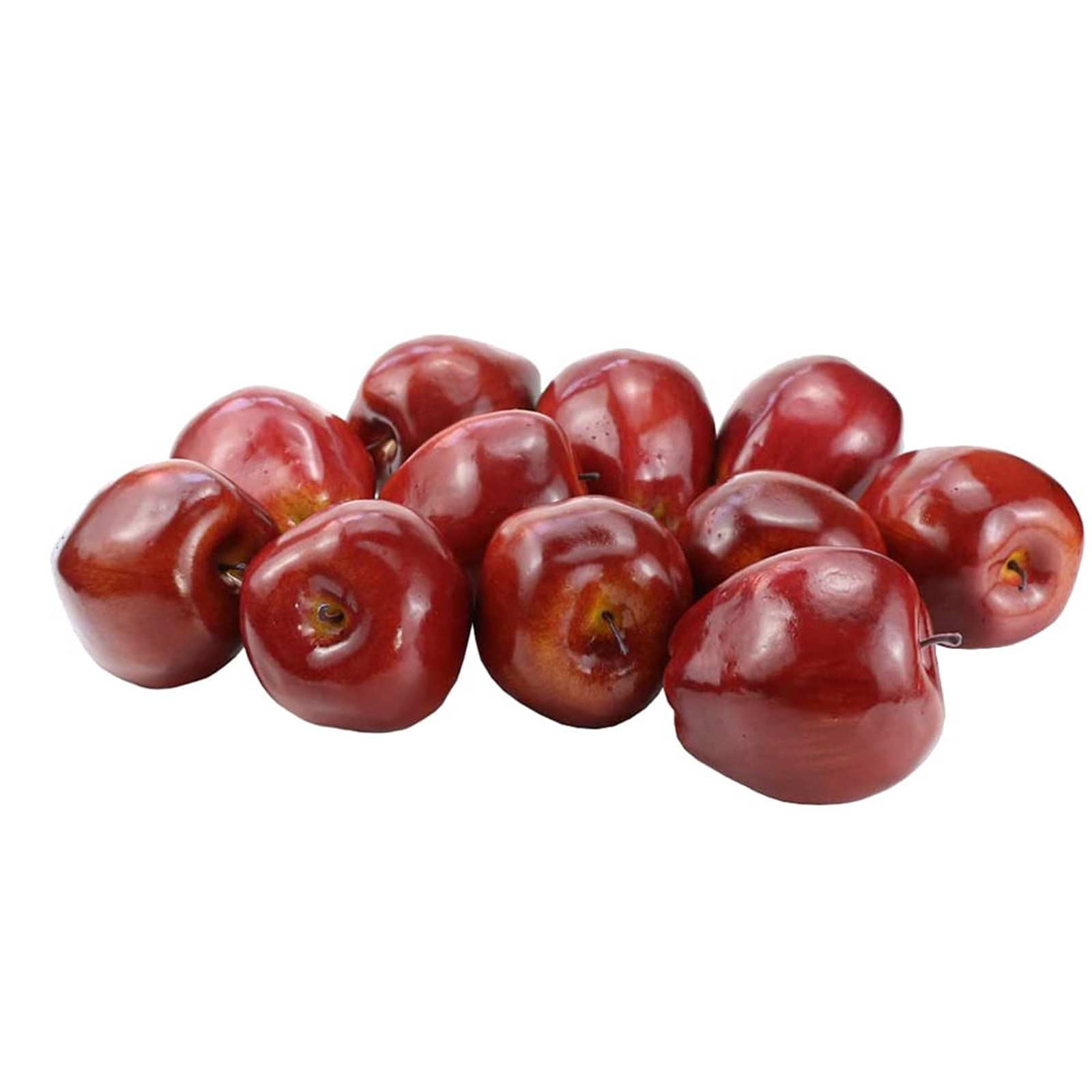 12 Pcs Artificial Apples, Lifelike Simulation Red Foam Fruit, Home ...