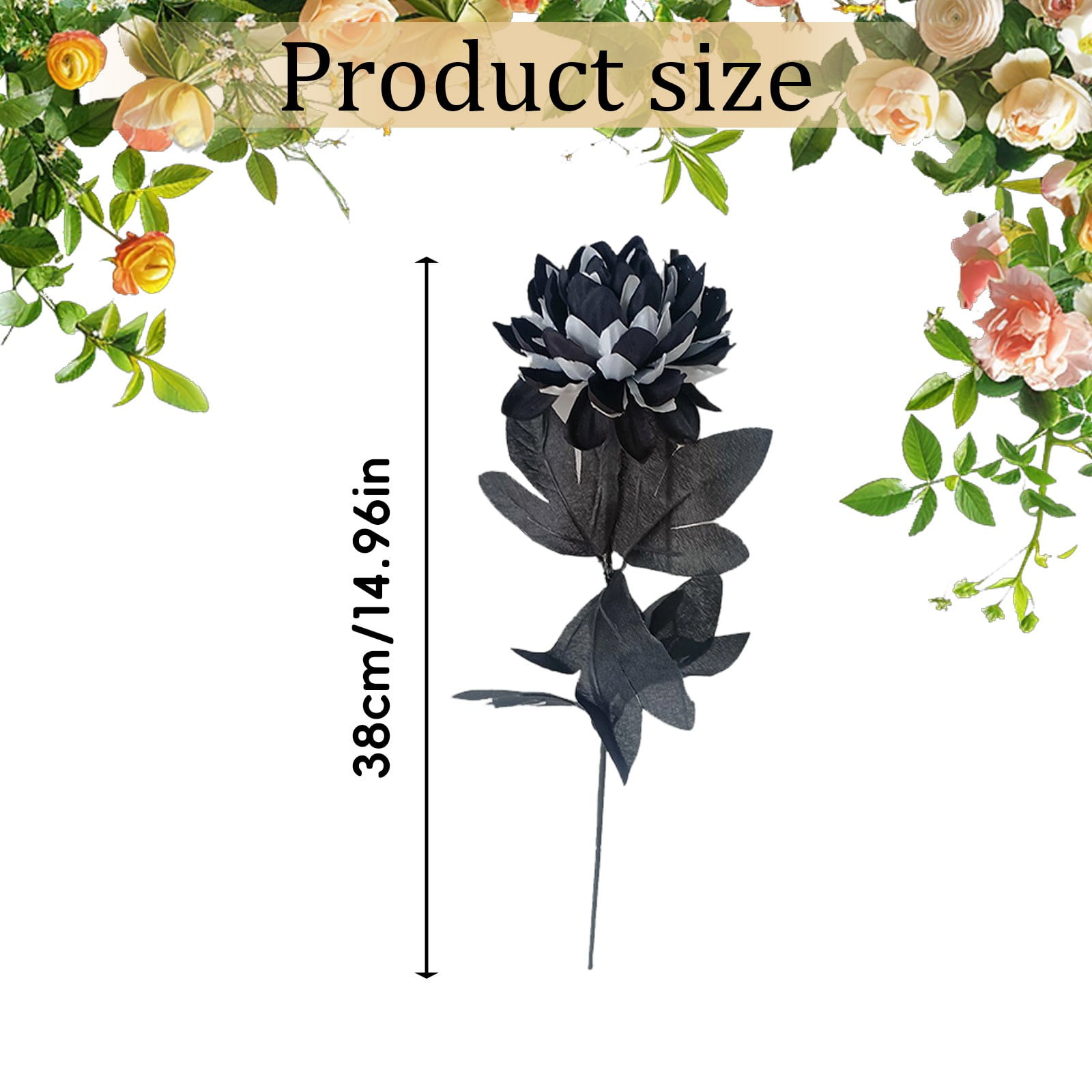 12 Pcs Artificial Dahlia Flower, Artificial Flower Branch Silk Fake ...