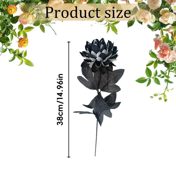 12 Pcs Artificial Dahlia Flower, Artificial Flower Branch Silk Fake ...