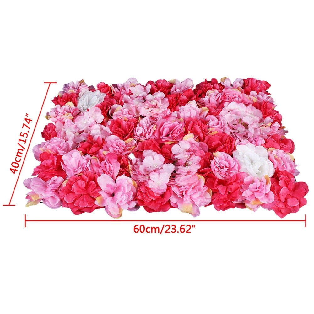 12 Pcs Artificial Flower Wall Panels 3D Flower Background for Wall ...