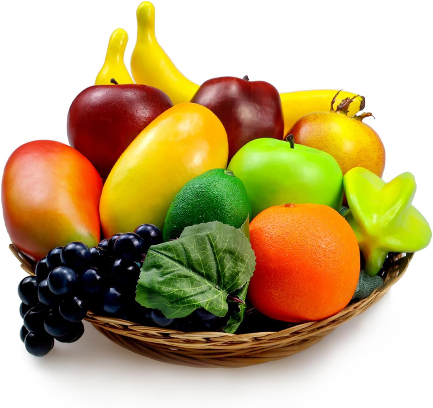 12 Pcs Artificial Fruits, Fake Fruit Decoration Realistic Faux Fruit ...