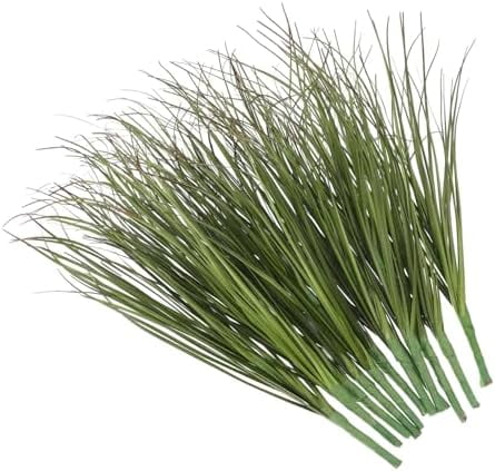 12 Pcs Artificial Grass, 11.79in Fake Grass Artificial Shrub Plants, Tall Plants Greenery Stems ...