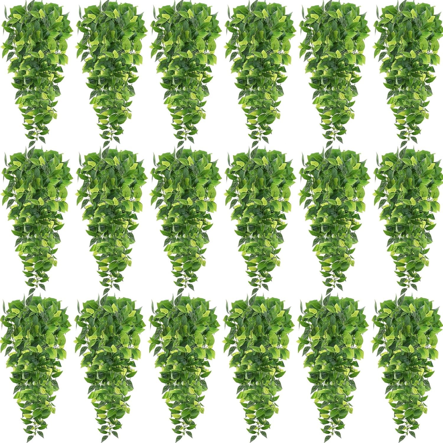 12 Pcs Artificial Hanging Plants Fake Ivy Vines with Fake Leaves for ...