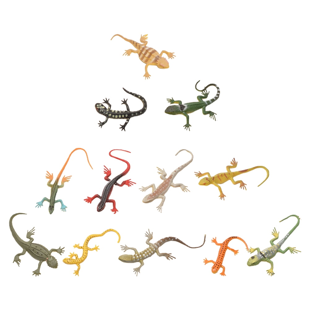 12 Pcs Artificial Lizard Toys Party Favors Halloween Prop Kid Toy Fake ...