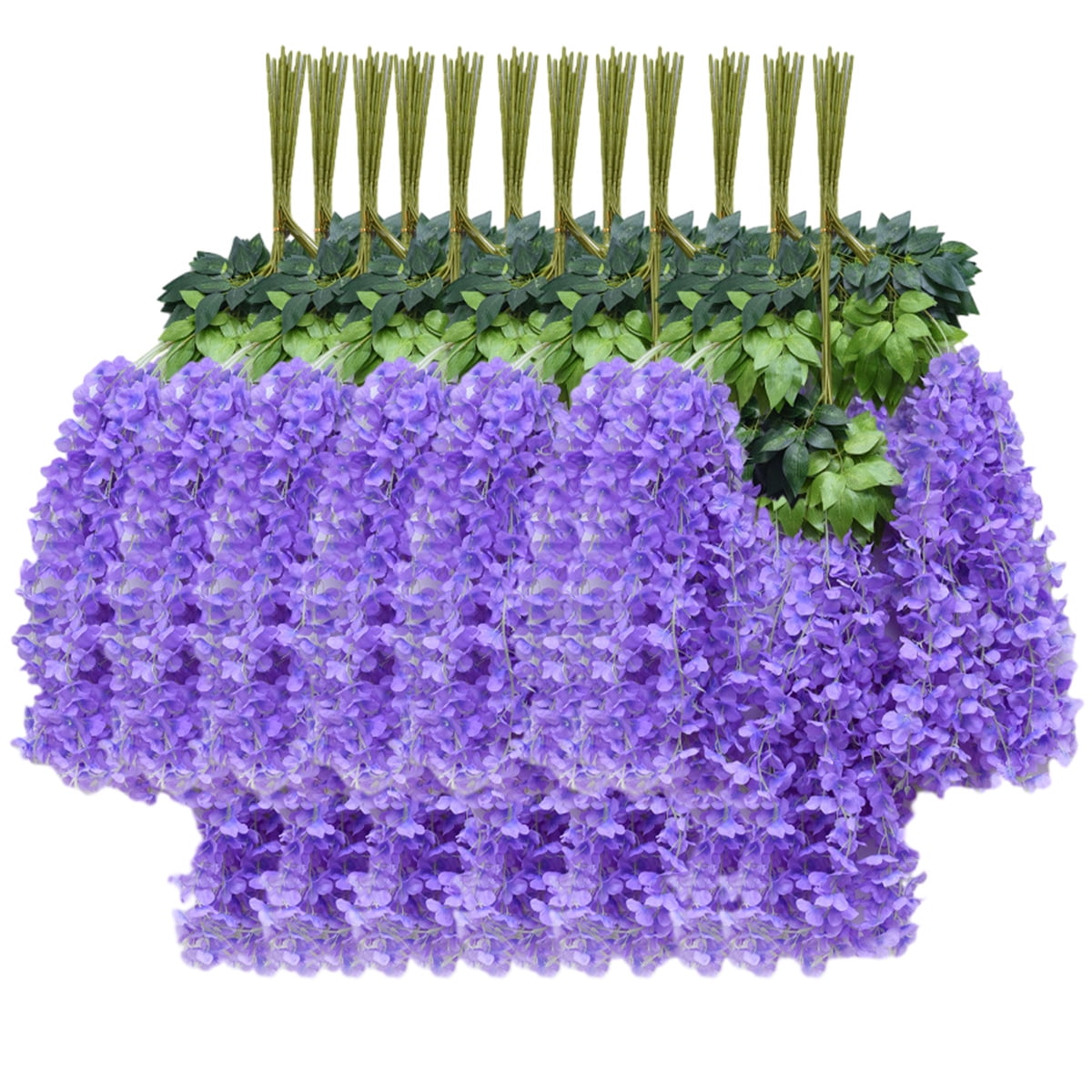 12 Pcs Artificial Plants Artificial Flowers Artificial Fake Wisteria ...