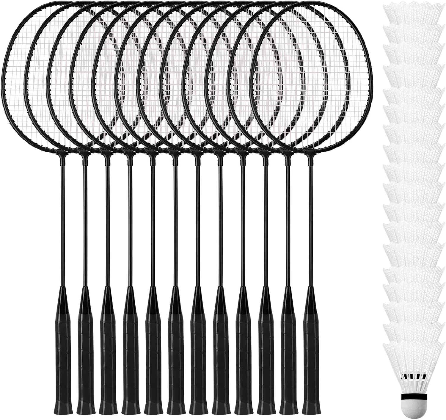 12 Pcs Badminton Rackets with 18 Nylon Badminton, Badminton Racquet ...