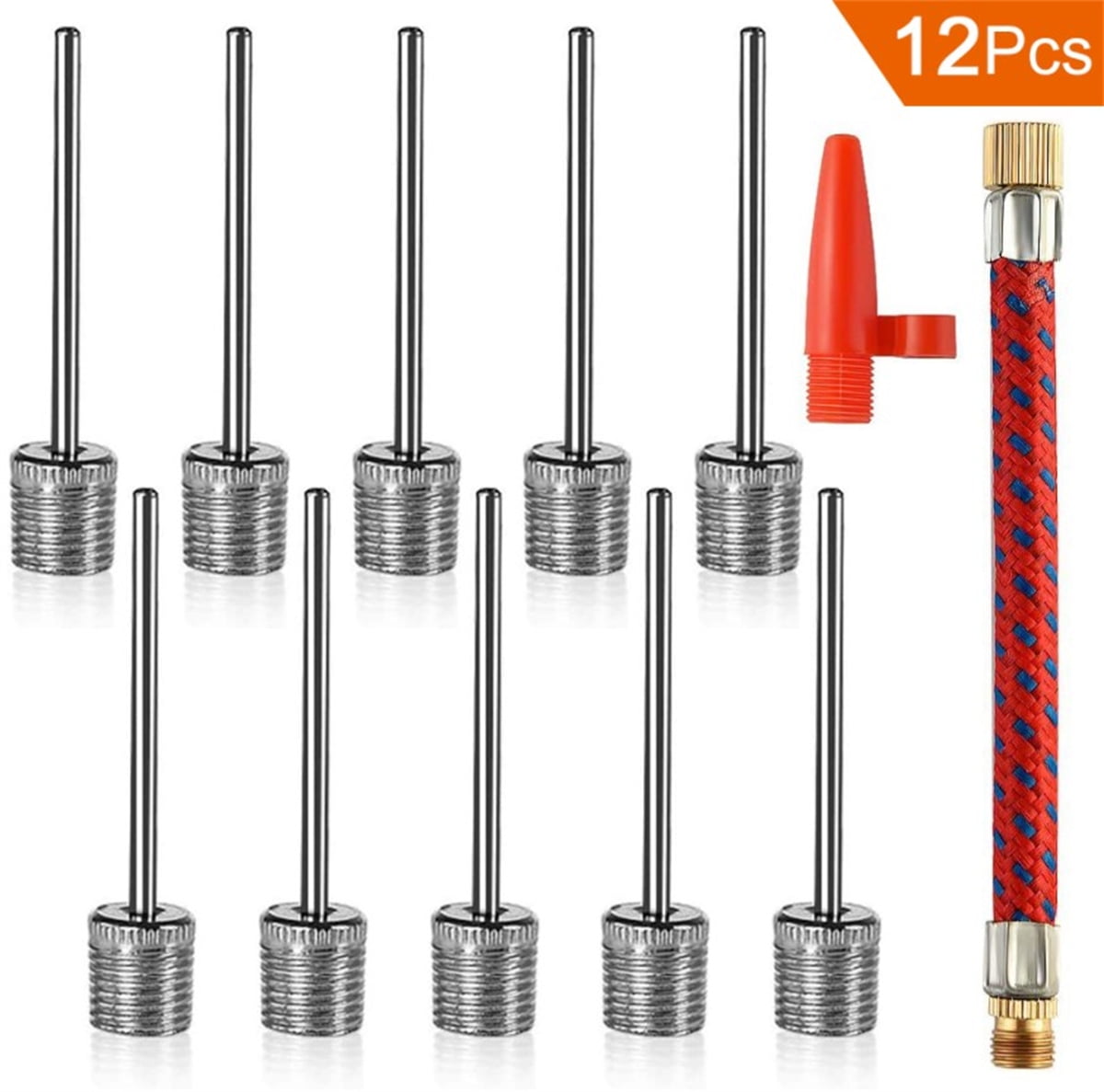 12 Pcs Ball Inflator Pump Adapter Kit,Soccer Pump Needles,Ball Fill ...