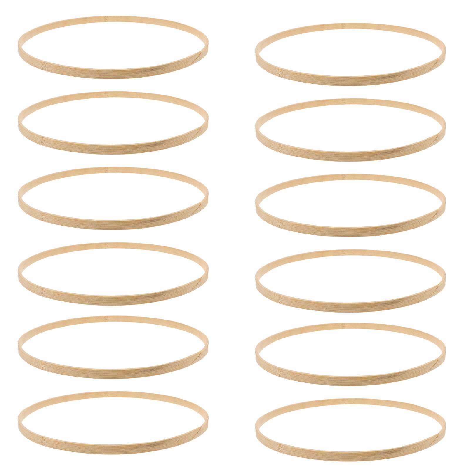12 Pcs Bamboo Hoop Pack Hoops for Crafts Cotton String Covering ...