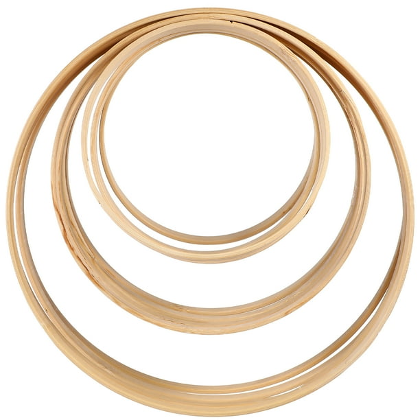 WHAMVOX Craft Hoops Natural Bamboo Color 12Pcs 7.9In - Walmart Business ...