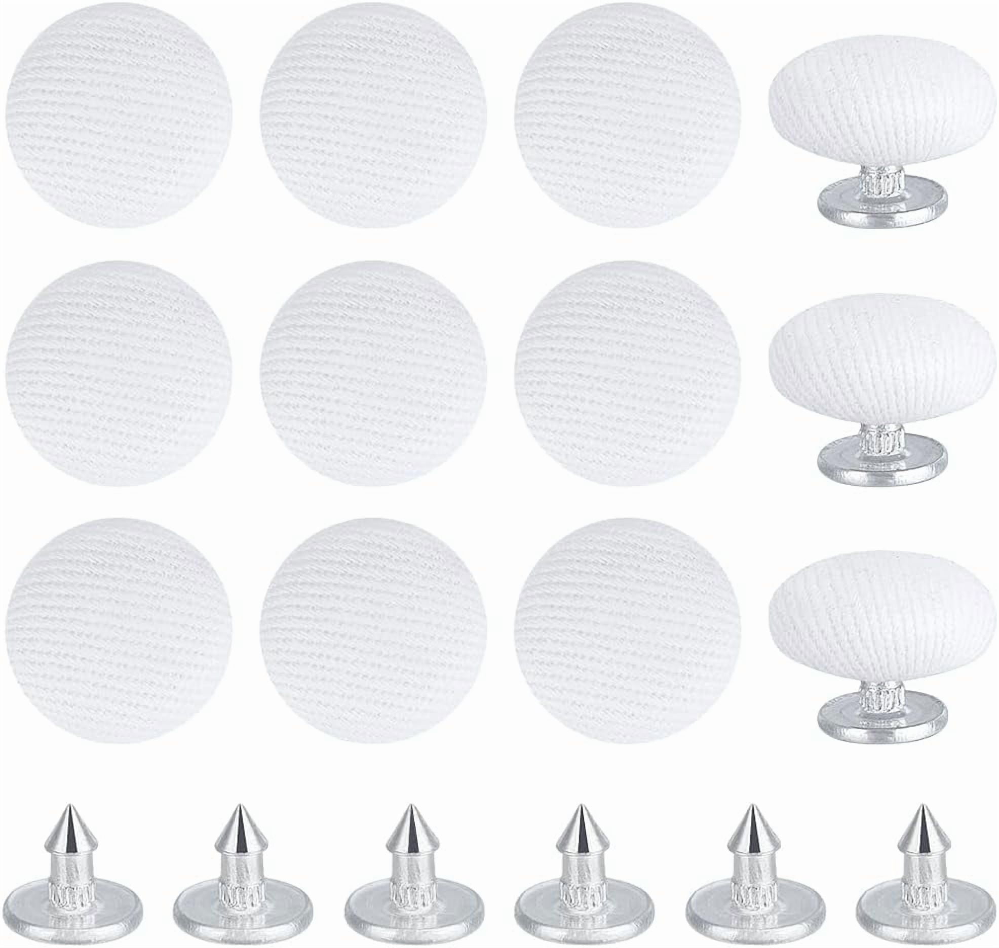 12 Pcs Baseball Cap Button 0.55 Inch Top Replacement Hats Button White ...