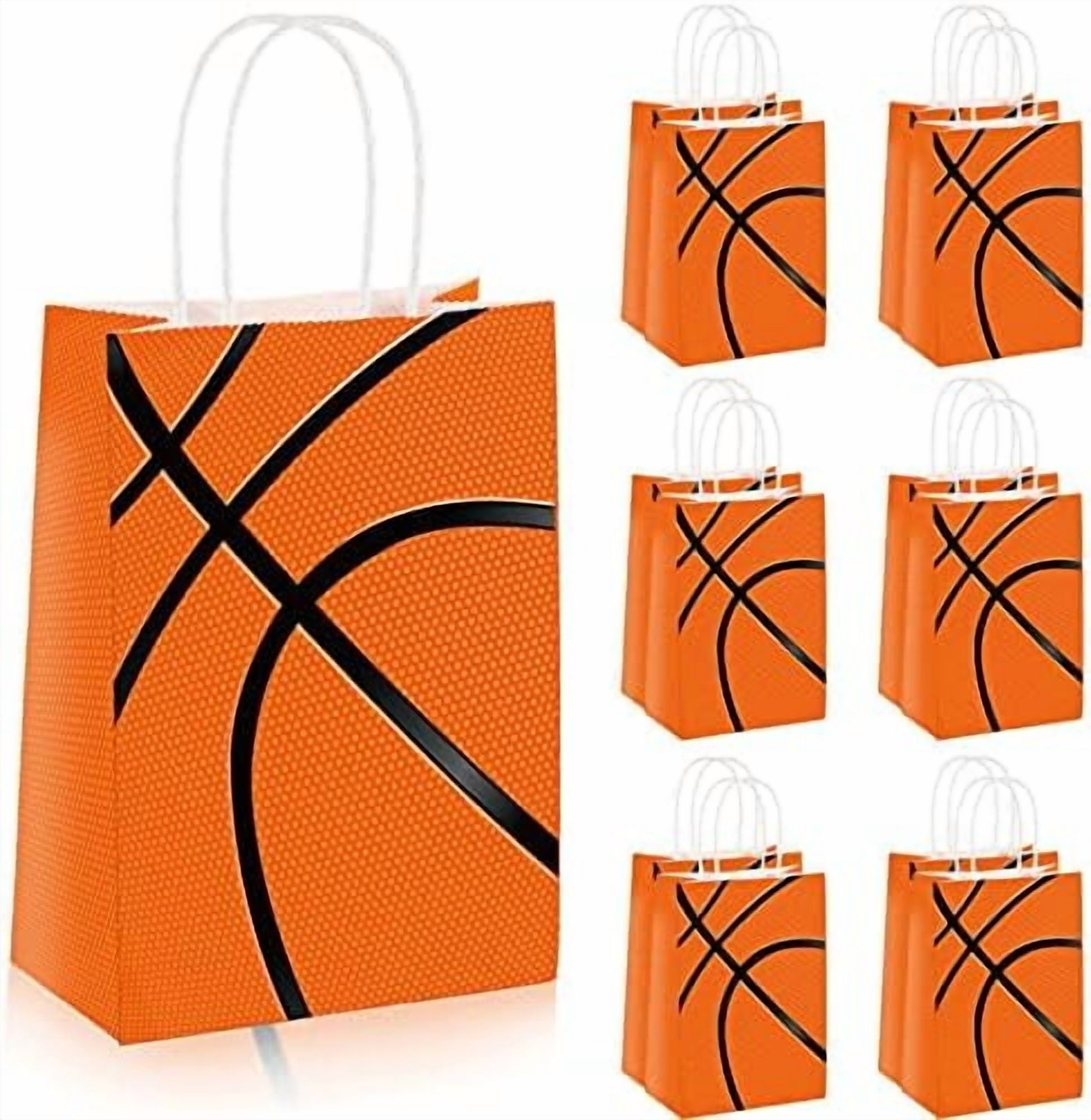12 Pcs Basketball Party Gift Bags, Basketball Goodie Bags with Handles ...