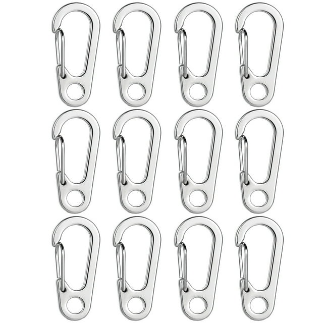 12 Pcs Belt Loop Key Holder Clip Belts Ring Keychains Man Silver ...