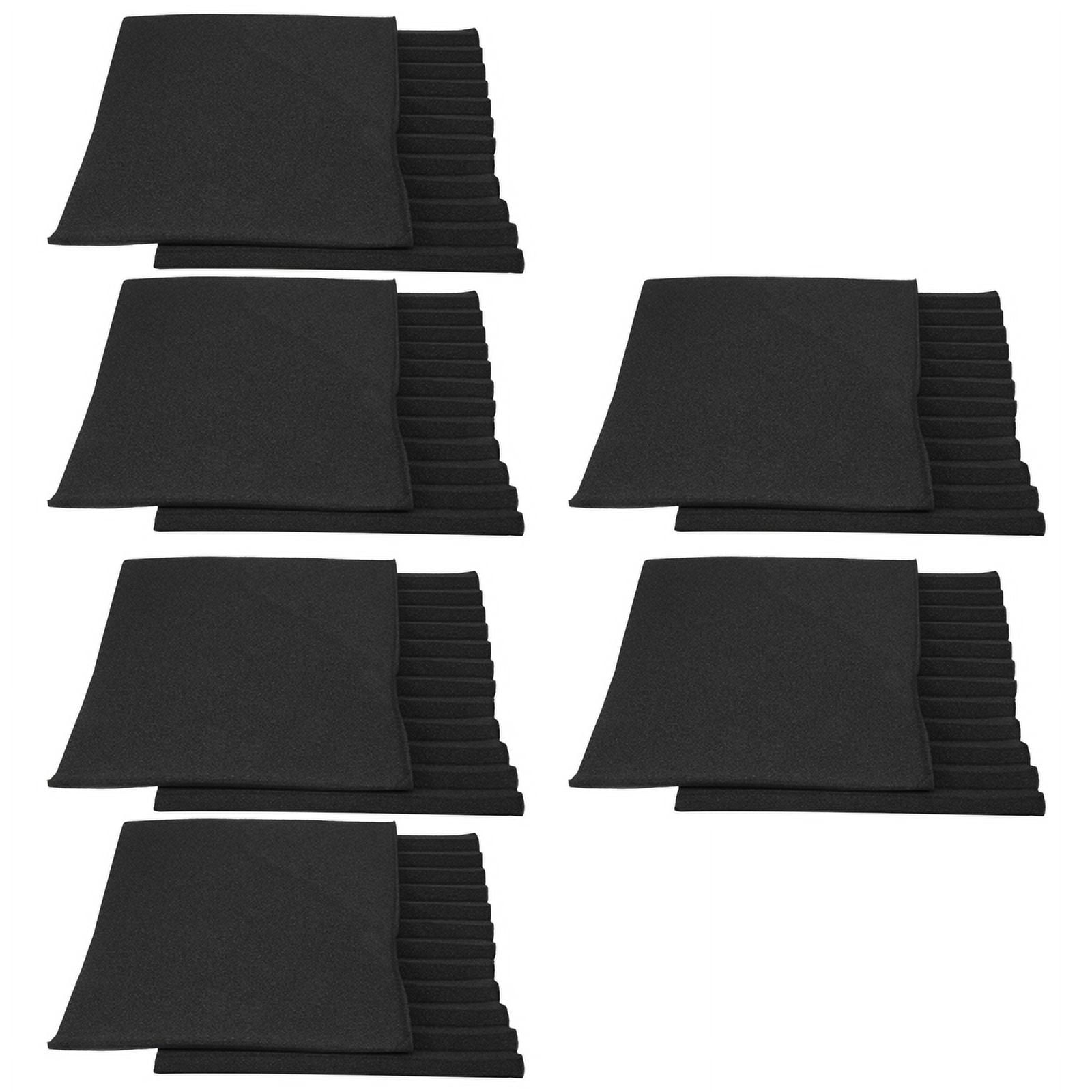 12 Pcs Black Acoustic Panels Soundproofing Foam Acoustic Tiles Studio ...