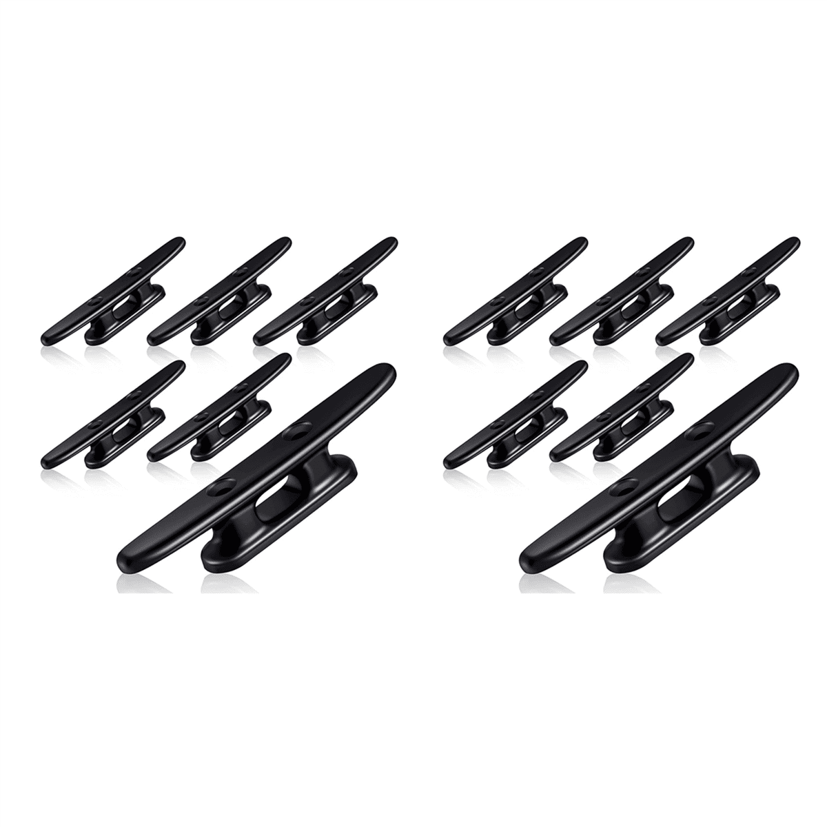 12 Pcs Black Boat Cleat Kayak Cleats Boat Dock Cleats Kayak Canoe Cleat ...