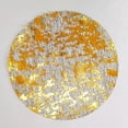 12 Pcs Black & Gold Placemats, Round Disposable Metallic Foil Doilies ...