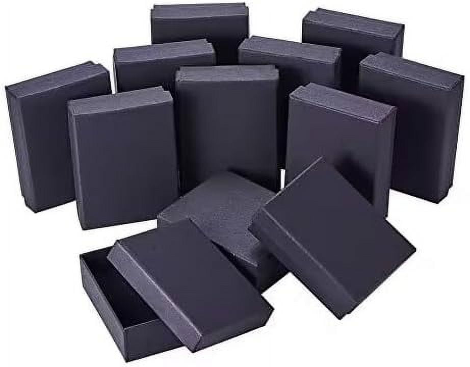 12 Pcs Black Rectangle Jewelry Box 3.5x2.8x1.2 Cardboard Jewelry Boxes ...