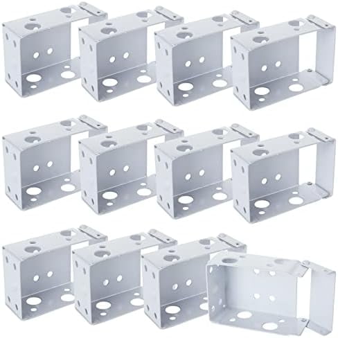 12 Pcs Blind Brackets 2 Inch, White Low Profile Box Mounting Bracket ...