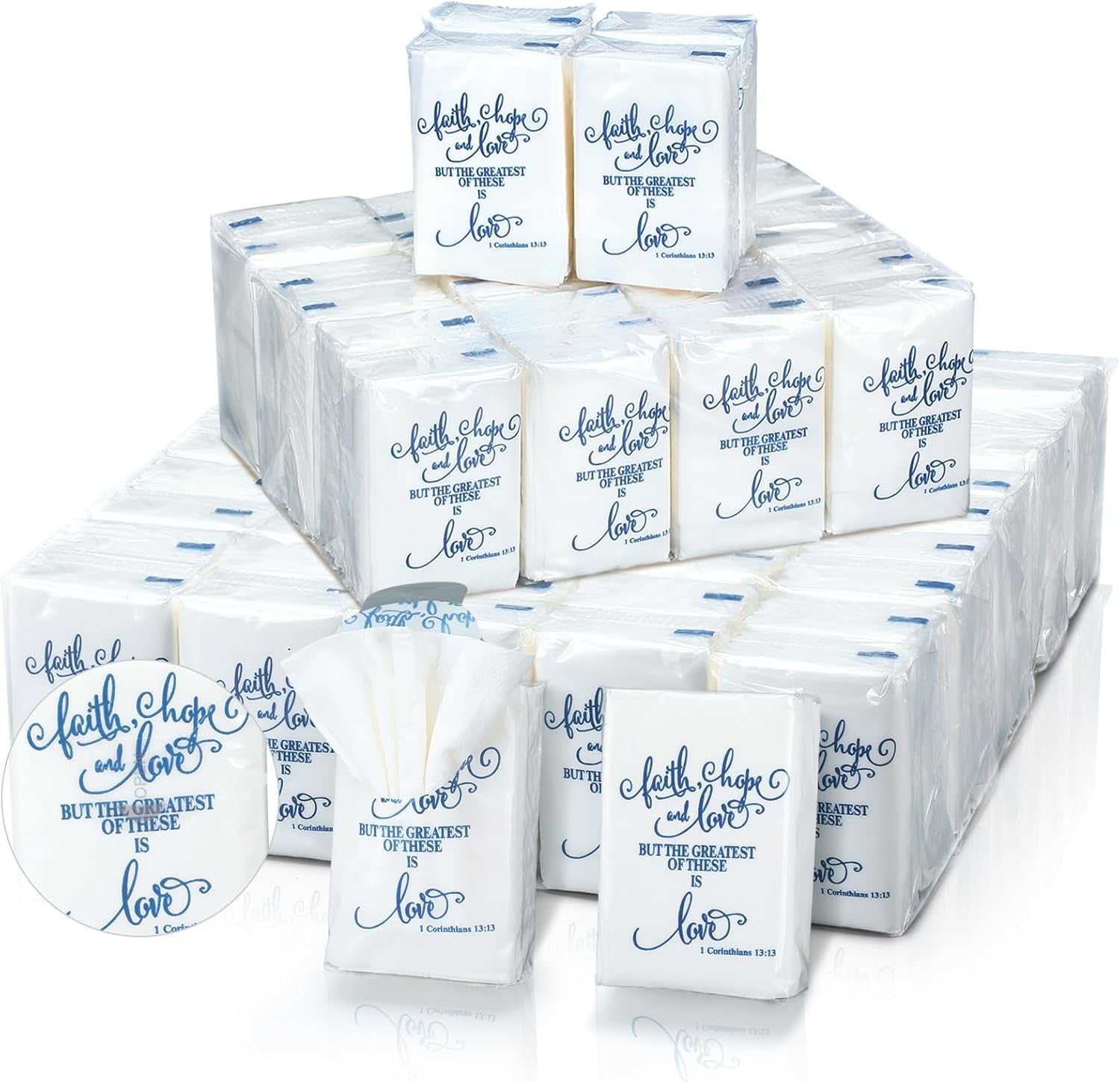12 Pcs Blue Mother of the Bride Happy Tears Tissues for Wedding Bulk 3 ...