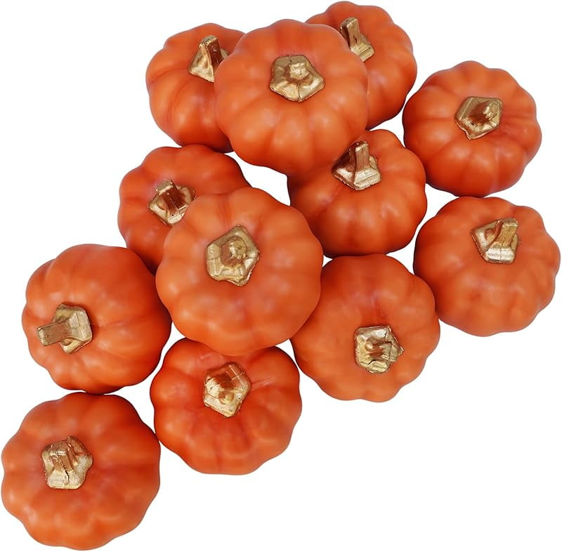 12 Pcs Blush Pink Small Artificial Pumpkins Decorative Pumpkins Pink ...