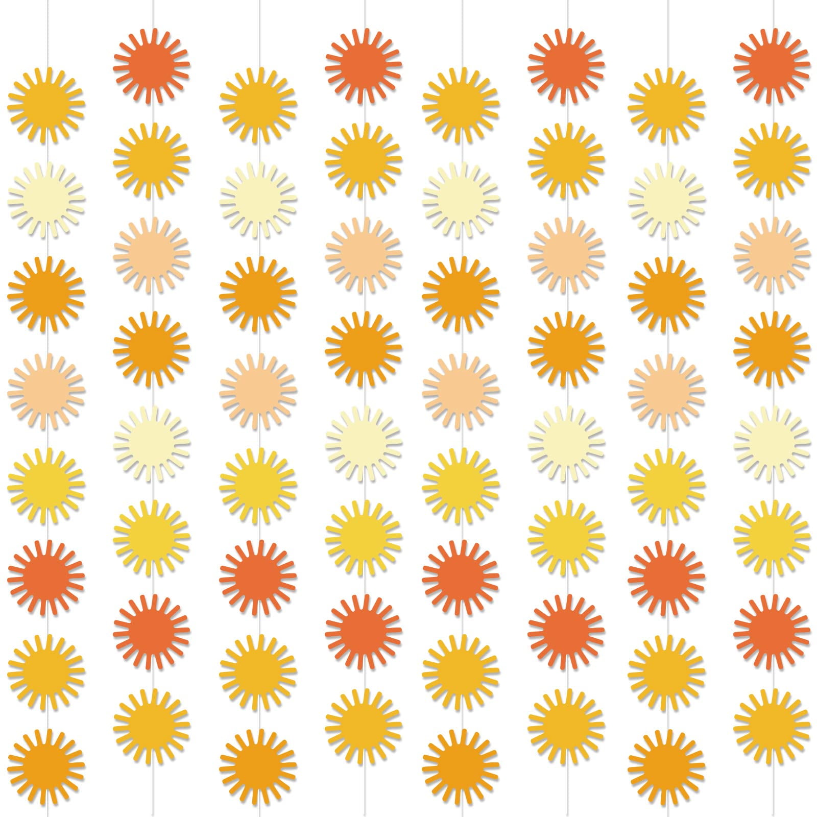 12 Pcs Boho Sun RRF12 Garland First Trip Sun Party Decorations Muted ...