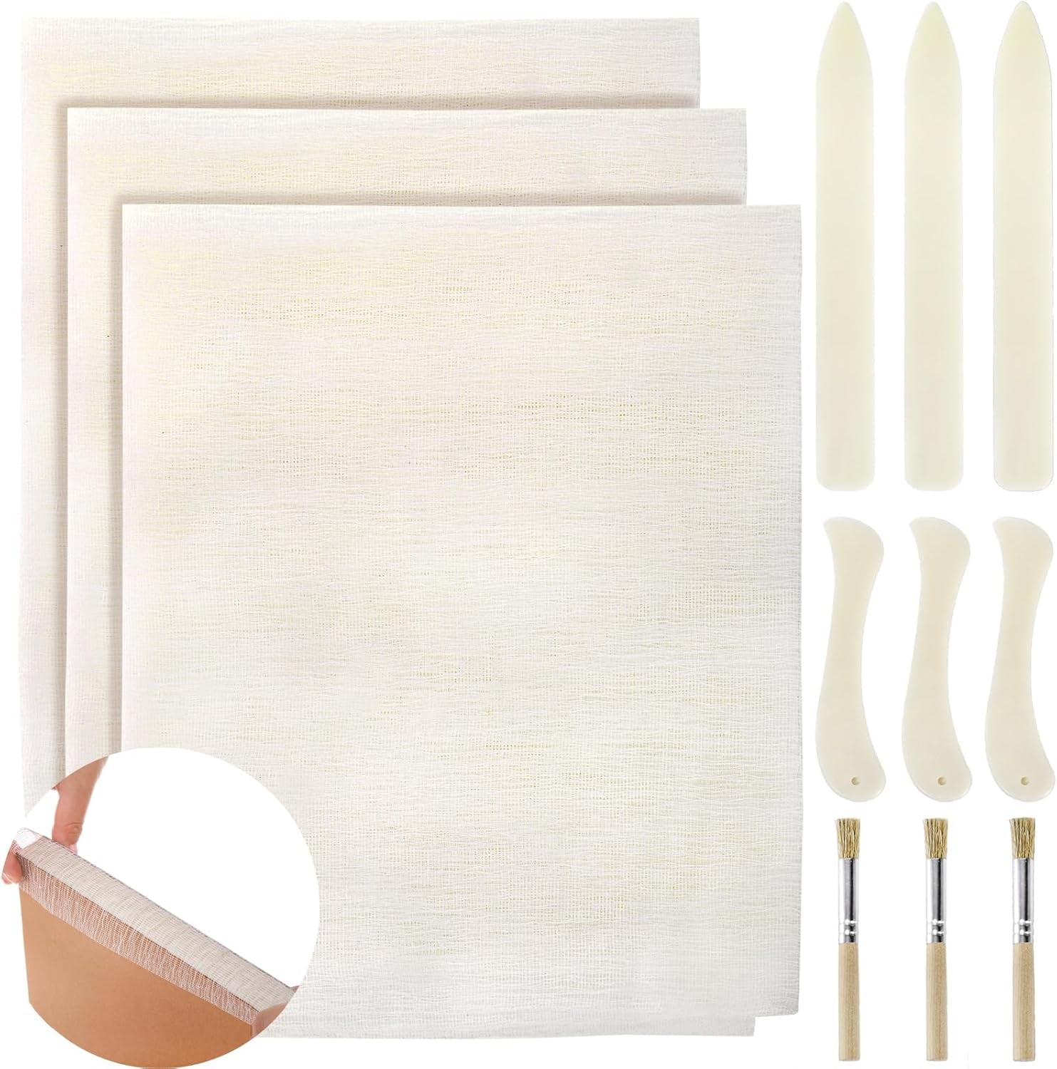 12 Pcs Book Binding Cloth Kits, 39x35 Inch Making Repair Material ...