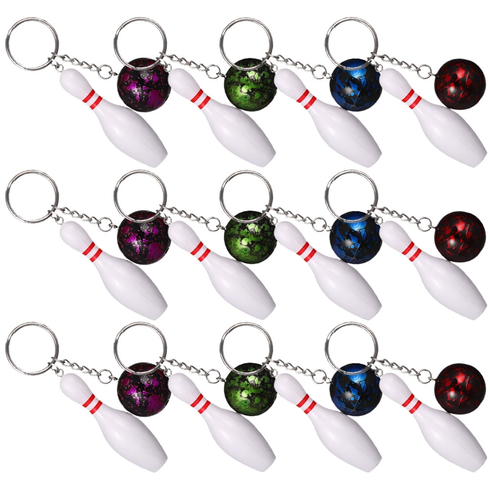 12 Pcs Bowling Keychain Favors Lightweight Exquisite - Walmart.com