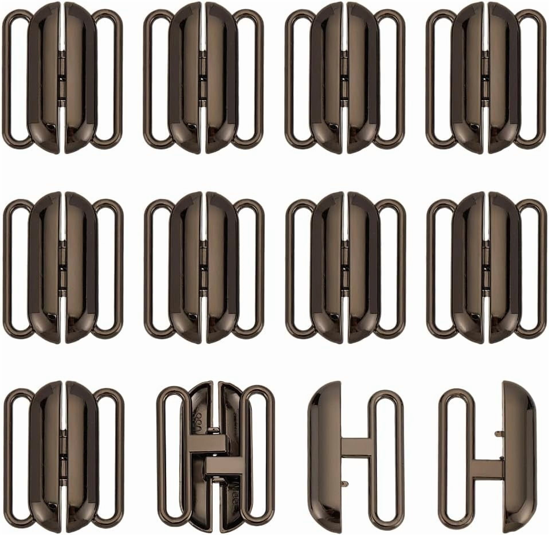 12 Pcs Bra Closure Clasps Front Closing Bikini Clasps Metal Bikini Hook ...