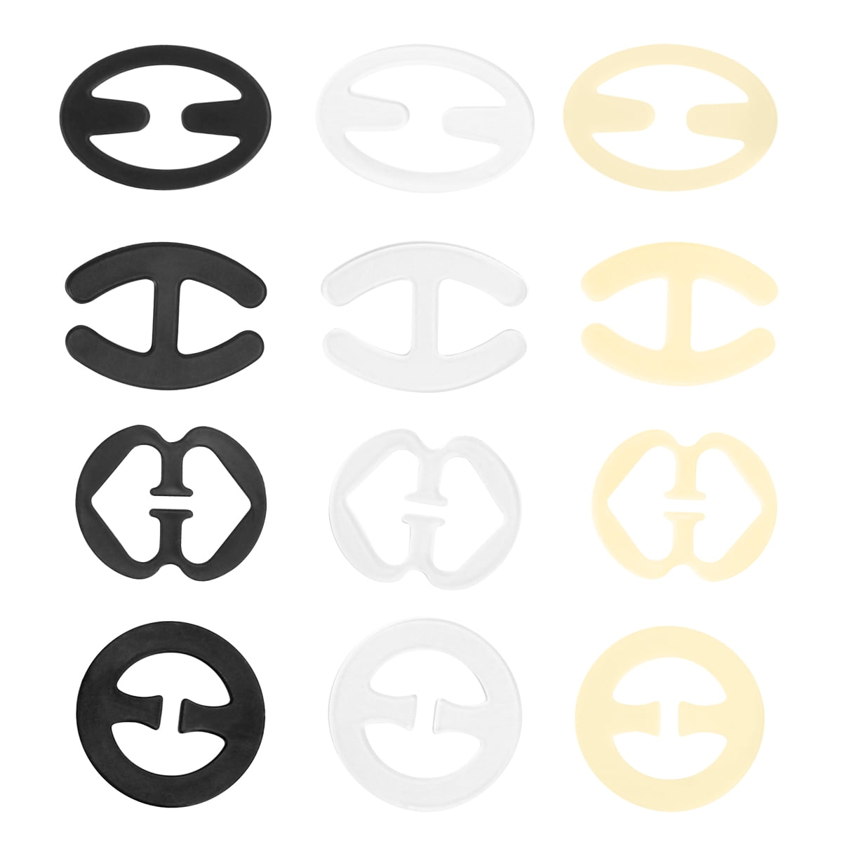 12 Pcs Bra Strap Holders Clear Bra Strap Clip Solution Women's 4.50X3 ...