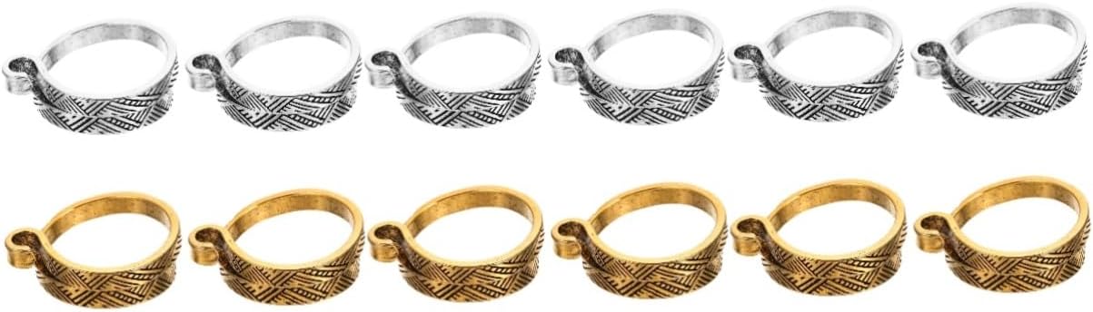 12 Pcs Braided Ring Braid Accessories Crochet Ring Yarn Guide Ring ...