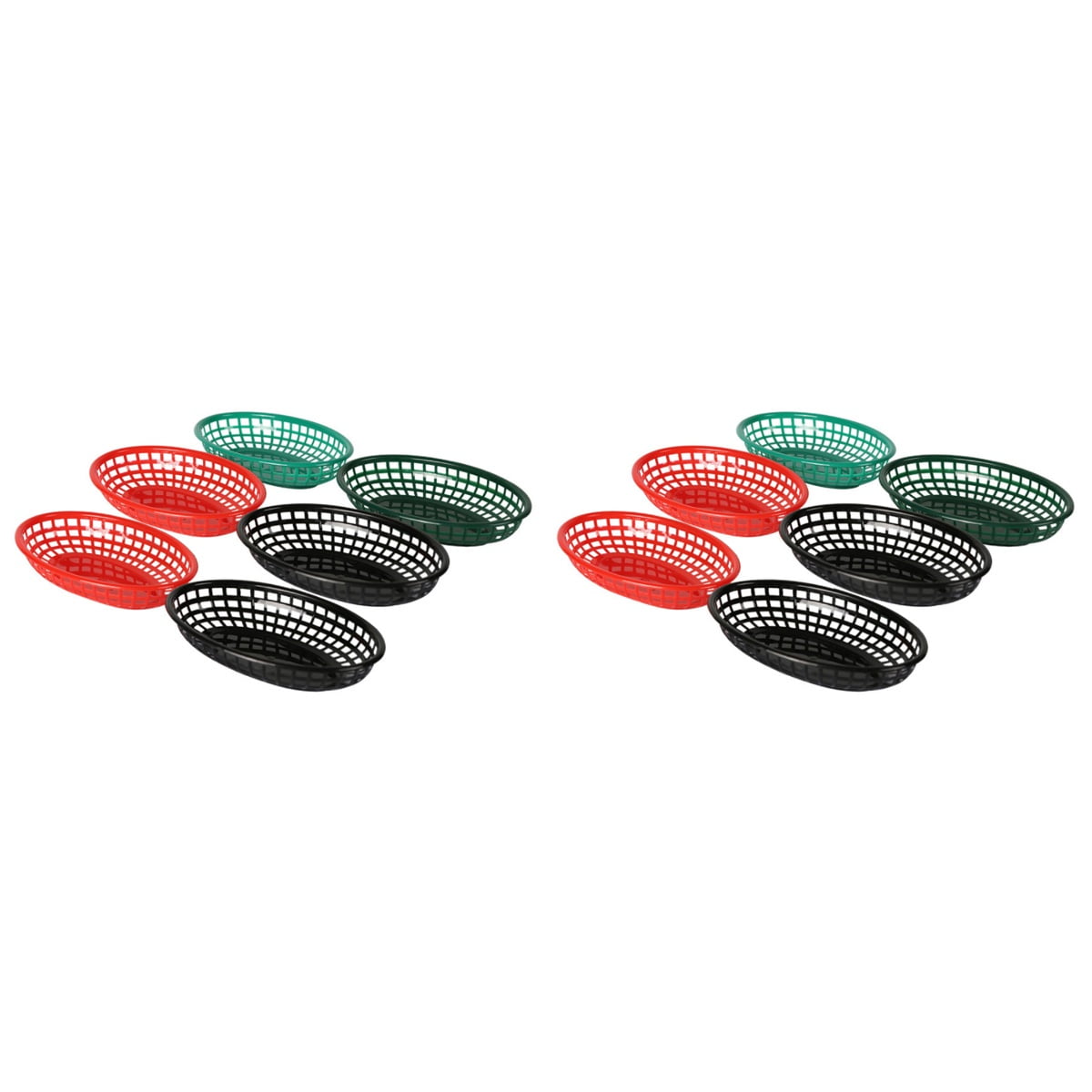 12 Pcs Bread Basket Plastic Storage Baskets Fries Burgers Appetizer ...