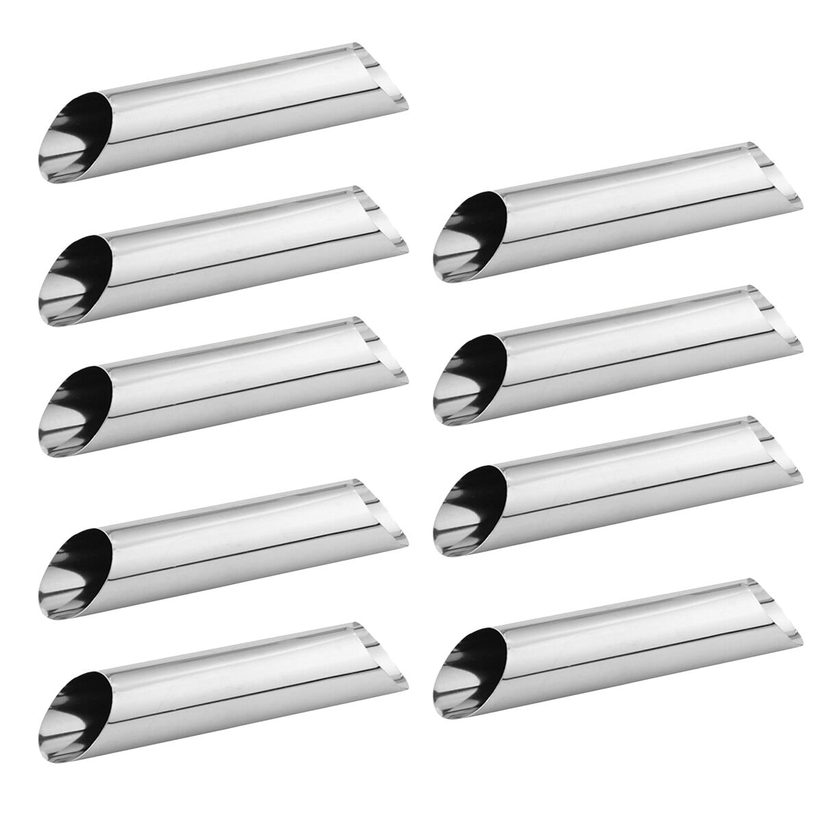 12pcs Stainless Steel Bread Baking Mold Cylindrical Shaped Croissant ...