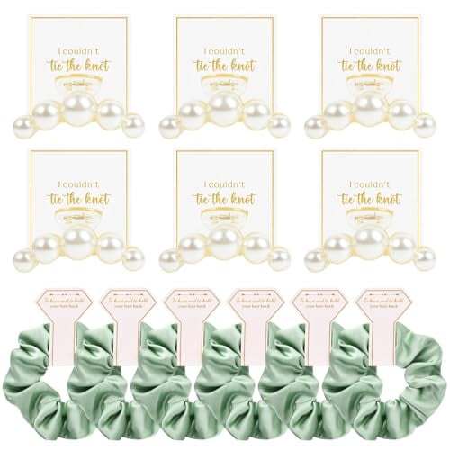 12 Pcs Bridesmaid Proposal Gifts Bridesmaid Pear Hair Claw Clips Hair ...