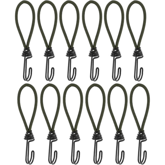 12 Pcs Bungee Cords Heavy Duty Outdoor,Mini Bungee Cords with Hooks in ...