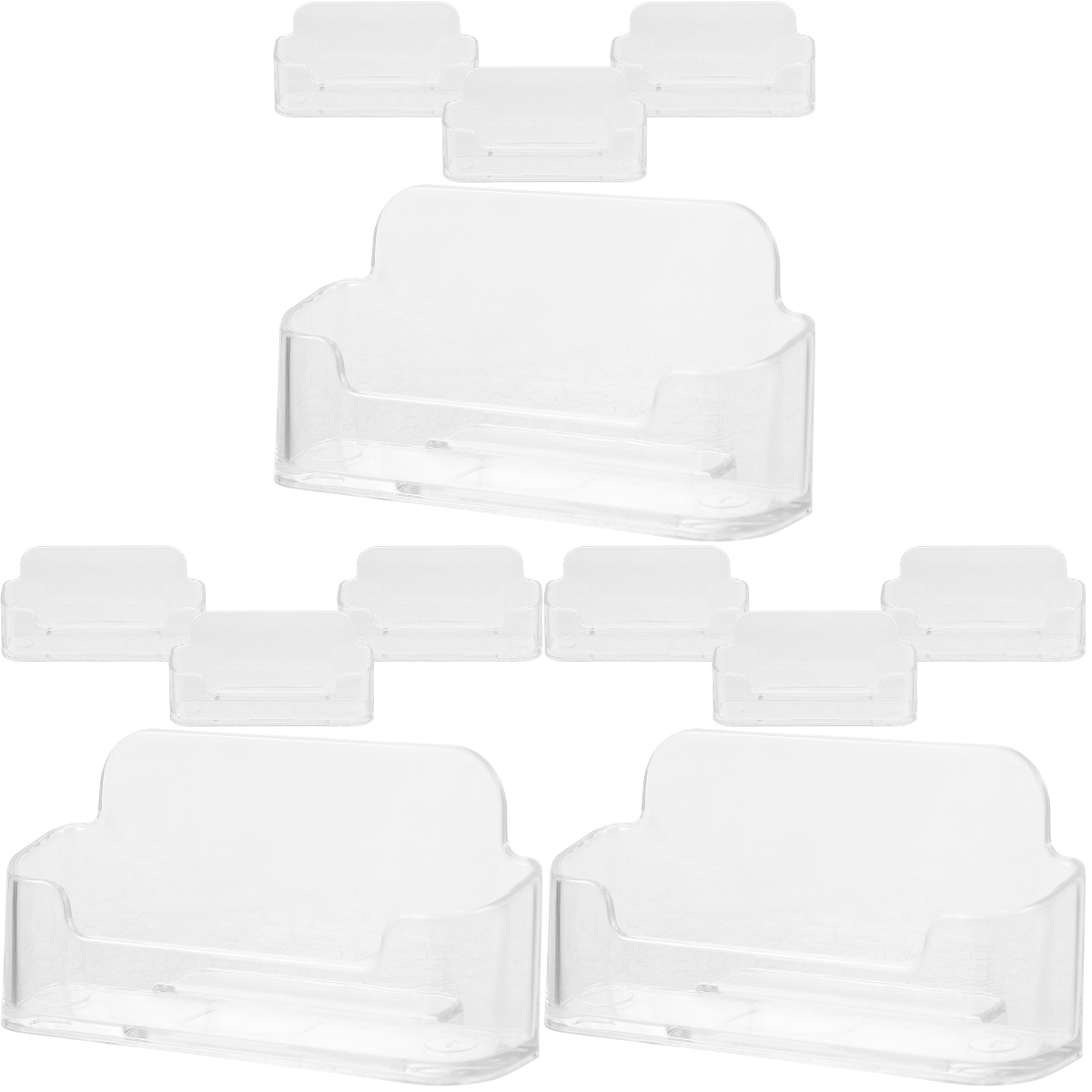 12 Pcs Business Card Box Transparent Name Card Display Organizer ...