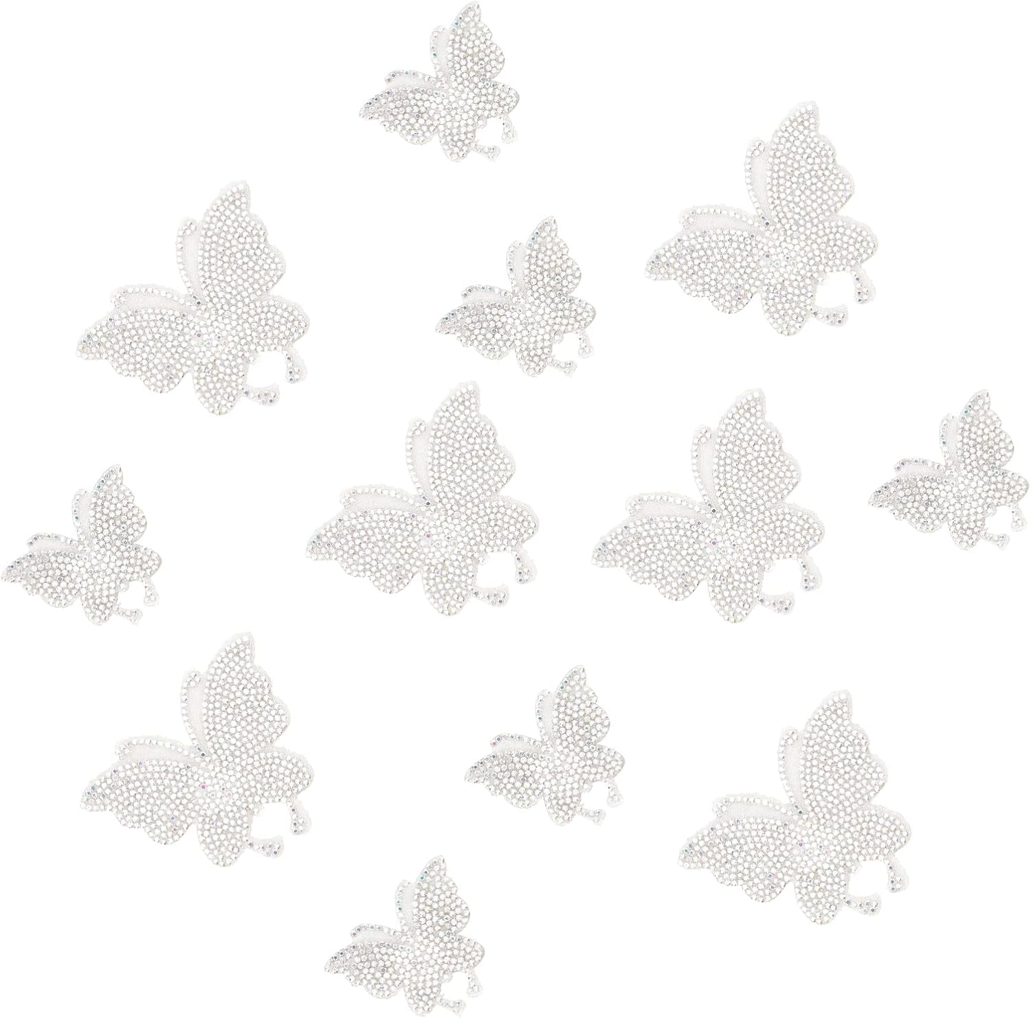 12 Pcs Butterfly Crystal Car Stickers Rhinestone Car Sticker Bling ...