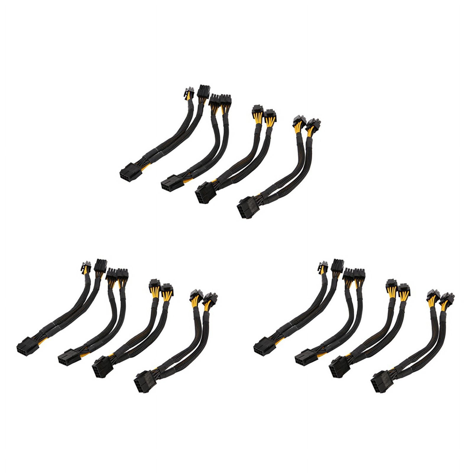 12 Pcs CPU 8 Pin Splitter ATX CPU 8 Pin Female to Dual 8(4+4) Pin Male ...