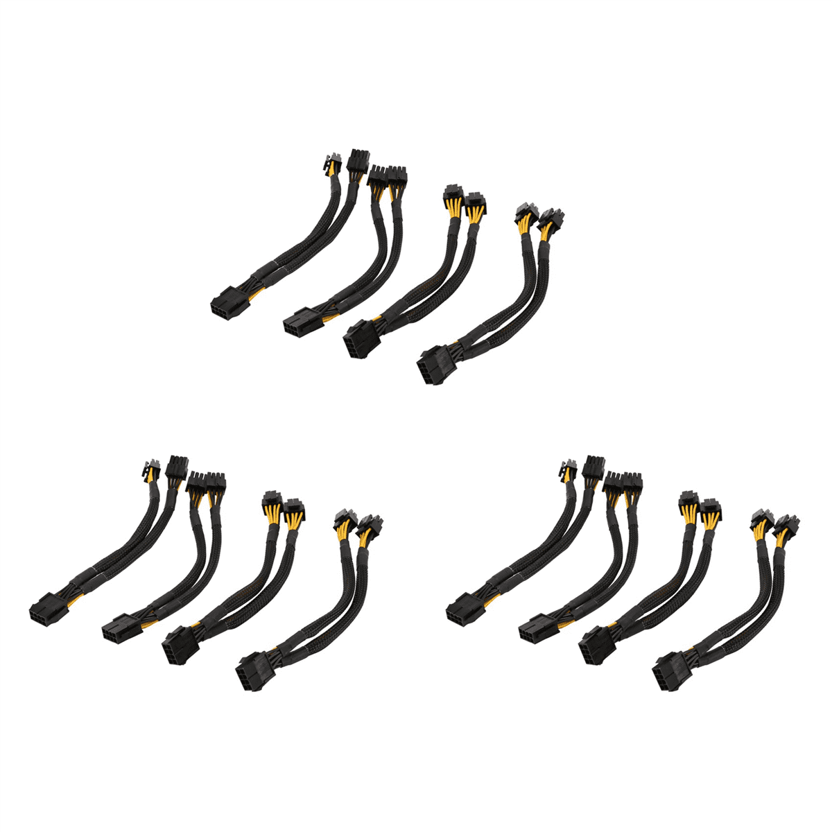 12 Pcs CPU 8 Pin Splitter ATX Female to Dual 8(4+4) Male EPS 12V for ...