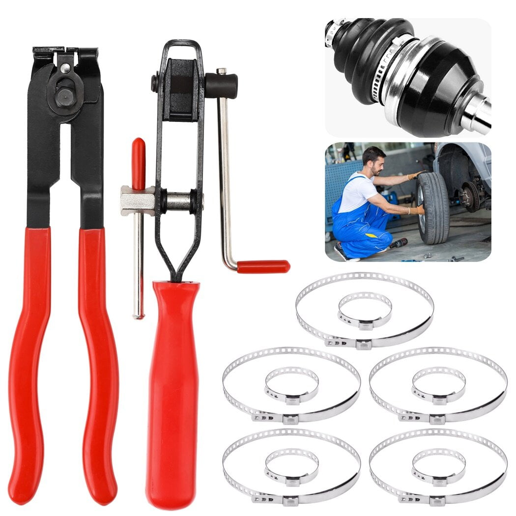 12 Pcs CV Boot Clamps Pliers Kit, Car Banding Tool Kit with 10 CV Boot ...