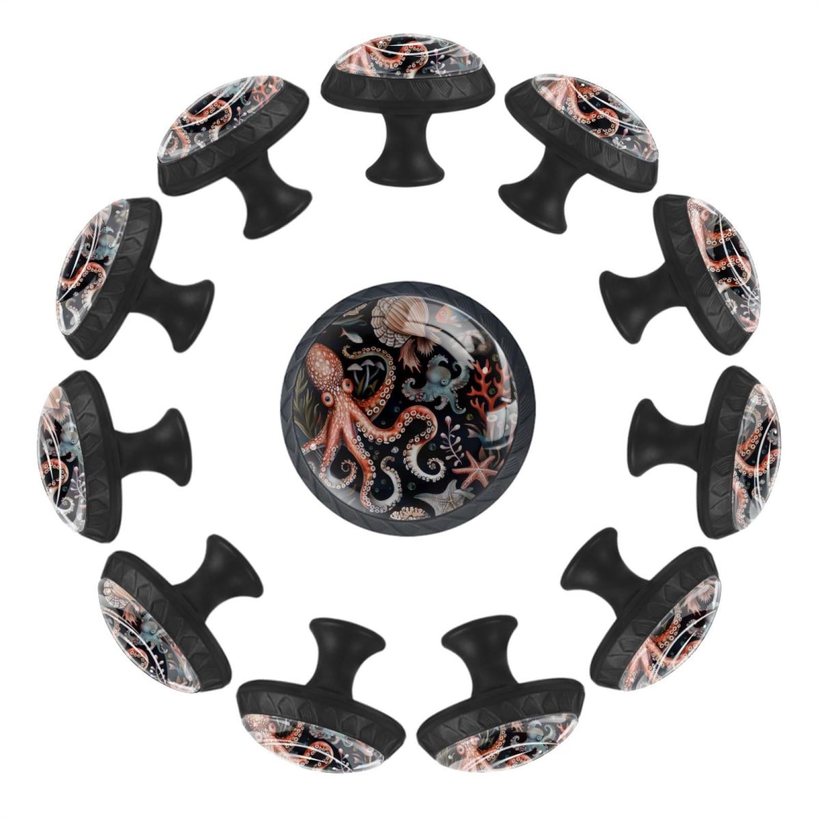12 Pcs Cabinet Knobs Turtle Octopus Seahorse Coral Sea Star Conch ...