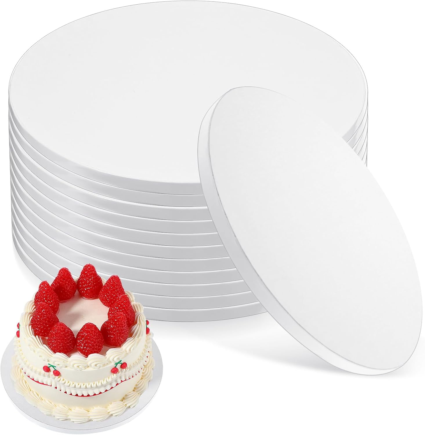 12 Pcs Cake Base Boards 10 Inch Round 1/2 Inch Thick Cake Drum Cakes ...