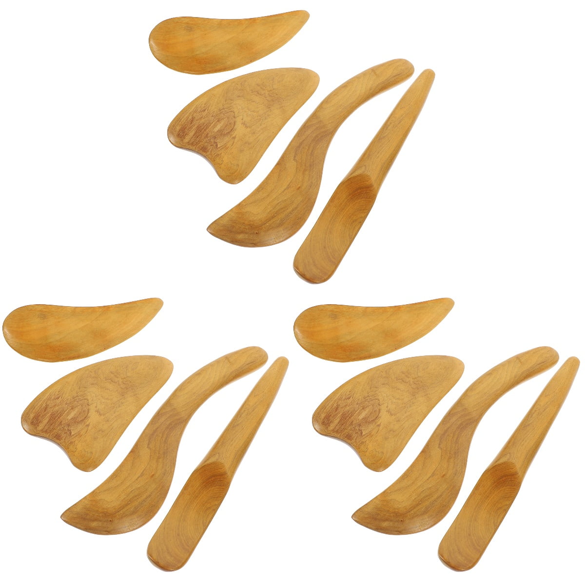 12 Pcs Camphor Wood Scraping Tablets Face Scraper for Women Body Kit ...