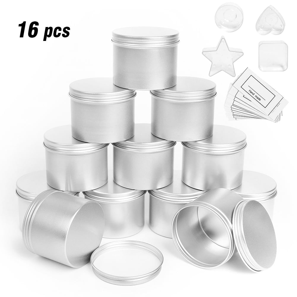 12 Pcs Candle Tins, 4 oz Round Metal Tins with Lids, Travel Tins Candle ...