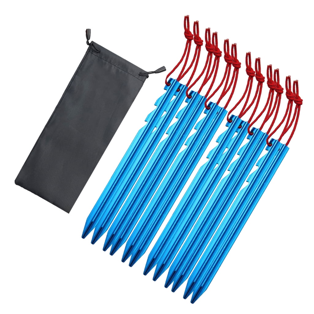 12 Pcs Canopy Stakes Aluminium Alloy Tent Peg Outdoor Camping Stakes ...