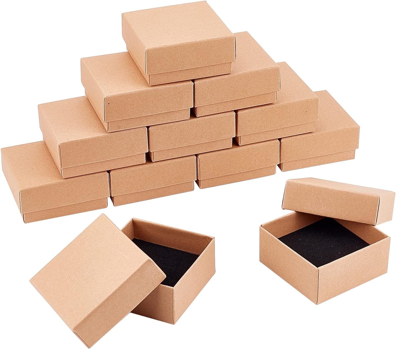 12 Pcs Cardboard Jewellery Box Kraft Jewelry Boxes Jewellery Gift Boxes ...