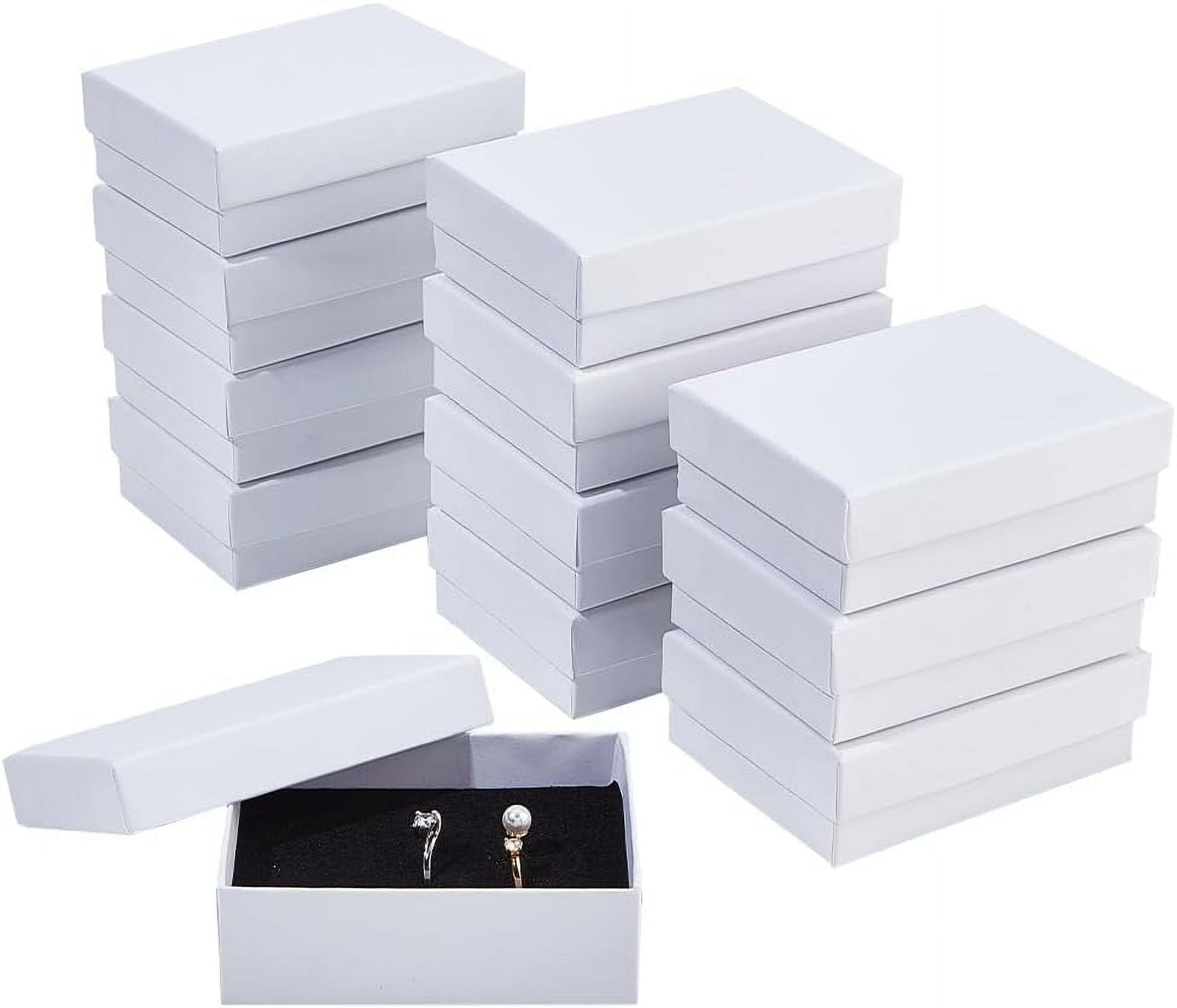 12 Pcs Cardboard Jewelry Box 3.5x2.7x1.22 Inch Jewelry Storage Case with Sponge Inside Small ...