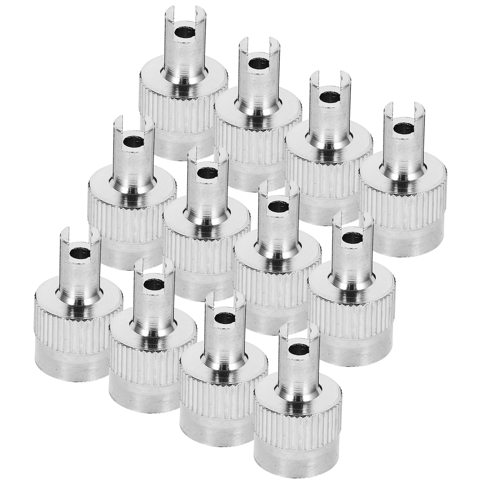Niceauty Car Valve Dust Caps Silver 12Pcs 0.6x0.4x0.4in - Walmart.com